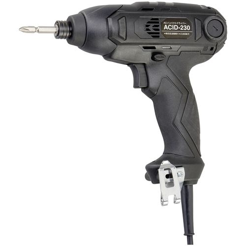 【特長】●電源に繋いですぐ使える！使用中パワーの落ちないインパクトドライバーです。●電源コードが5mも有るので延長コードが必要ありません。●LEDライト付きで暗いところでも作業可能です。【用途】●コーススレッド等のネジ締めに。【仕様】●最大...
