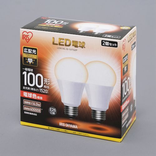 【特長】●トップランナー制度対応、2017年度省エネ法目標基準値達成のLED電球です。●白熱電球のように広範囲に明るい広配光タイプなので、リビング・ダイニング・キッチン・脱衣所などの照明に最適なLED電球です。●口金サイズがE26口金なので...