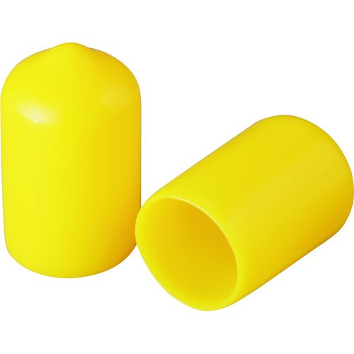 【特長】●各種ケーブルやパイプ、ボルトなどの端末保護にお使いいただけます。●保護キャップとしてケガ防止にも役立ちます。【仕様】●色：黄●寸法(mm)A：25●D(mm)：25●d(mm)：22●t(mm)：1.5【仕様2】●丸タイプ　(1個...