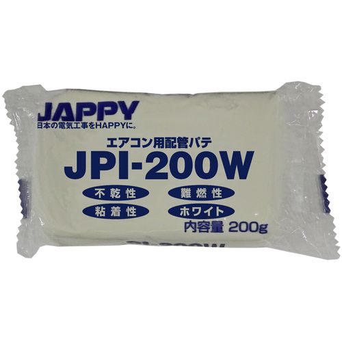 【特長】●エアコン配管貫通部の充填用にご使用いただけます。【仕様】●色：ホワイト●内容量：200g（約100mL）●使用温度範囲(℃)：-20〜50●作業温度範囲(℃)：5〜40●針入度：75±15【仕様2】●不乾性、難燃性、粘着性に優れた...