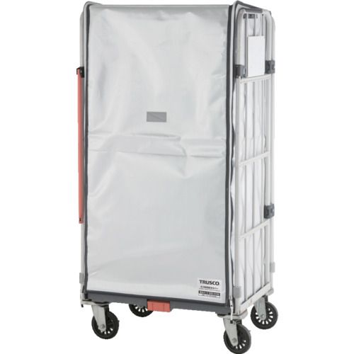 【特長】●搬送カゴ車専用保冷カバーです。●カゴ車メーカーを問わず、樹脂フックで簡単に装着できます。●天面垂れ防止板で天面を補強、開口部も広く物品が出しやすいです。●カゴ車一帯の折り畳みタイプです（ネスティング対応）●PETパールUV生地を採...