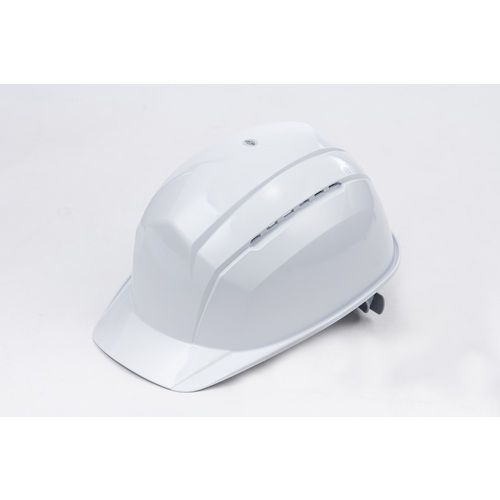 【特長】●製品サイズ53〜62cmまで調節可能です。●軽量とフィット感を追求したハンモック内装です。【仕様】●帽体色：白●頭囲(cm)：53〜62●衝撃吸収ライナー有無：あり●墜落時保護用：〇●通気孔有無：あり【仕様2】●厚生労働省保護帽検...