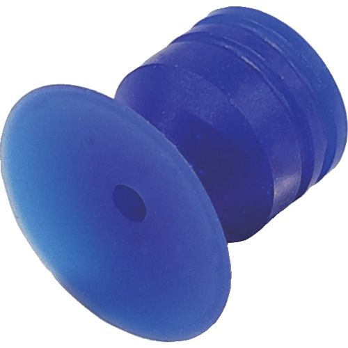 【特長】●耐熱性、耐アルコール性に優れています。●吸着金具で簡単取付けが可能です。●FDAと BfRに準拠した、食品にも使用可能な吸着パッドです。【仕様】●パッド外径(mm)：14●高さ(mm)：12●色：青【仕様2】●対応金具：吸着金具ミ...