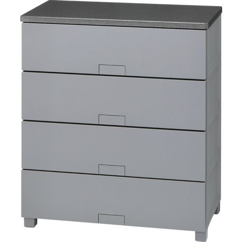 【特長】●TSPP環境負荷の少ない原料(PP再生材比率10%以上)を使用。●天板は軽くて丈夫なハニカム構造。●ホコリが入りにくい壁構造。●飛出し防止用ロック機能付き。●サイドローラーによるスムーズな引出し。●滑り止め付きの専用脚。●移動に便...