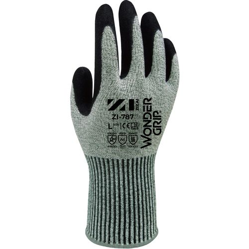 【特長】●高強度ポリエチレン繊維「Tsunooga」を使用し、EN388：2016でレベル Dの高い耐切創性と柔軟性を実現した耐切創性手袋で、作業性、通気性も優れています。【用途】●機械加工業・自動車関連業に。【仕様】●色：グリーン/ブラッ...