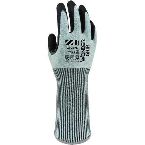 【特長】●肘近くまでカバーできる耐切創手袋のロングタイプで、腕の切創事故リスクを軽減できます。【用途】●機械加工業・自動車関連業に。【仕様】●色：グリーン/ブラック●サイズ：M●全長(cm)：33●手のひら周り(cm)：18.8●中指長さ(...