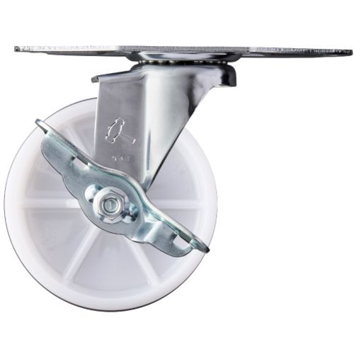 【特長】●取付スペースが無くてもアングルフレーム等に取り付けが可能なコーナーキャスターです。●スチールラックや軽量機械などの様々なコーナーで使用されています。【仕様】●許容荷重(daN)：60●車輪径D(mm)：100●タイプ：自在式(スト...