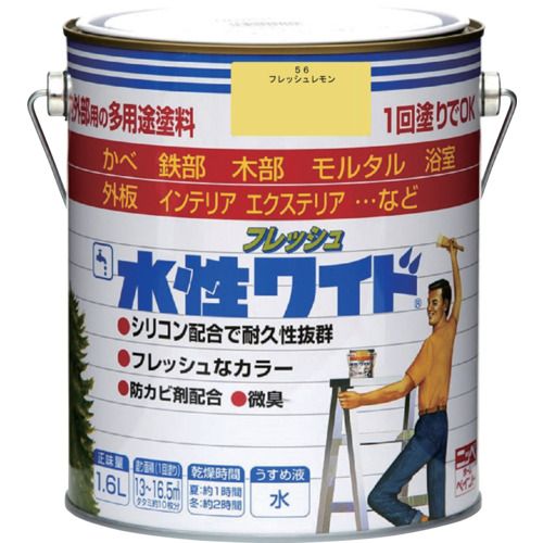 【特長】●塗膜は汚れにくく、付着した汚れも水しぶきで簡単に洗浄できる（ウォッシャビリティに優れる）高性能塗料です。●タレにくい、微臭タイプです。●かび止め材、さび止め材配合しています。【用途】●浴室・台所・洗面所・部屋のかべや天井などに。●...
