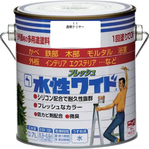【特長】●塗膜は汚れにくく、付着した汚れも水しぶきで簡単に洗浄できる（ウォッシャビリティに優れる）高性能塗料です。●タレにくい、微臭タイプです。●かび止め材、さび止め材配合しています。【用途】●浴室・台所・洗面所・部屋のかべや天井などに。●...