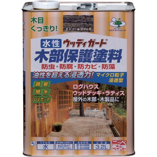【特長】●マイクロ粒子浸透型の新しい微臭の水性木部保護塗料です。●木材の防虫・防腐・防かび・防藻効果に優れ、木材に浸透して内部から木の腐食を防ぎます。●耐候性に優れたマイクロ粒子浸透型顔料の採用で、木目がよりくっきりキレイな仕上がりになりま...
