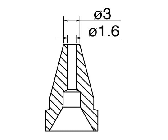 仕様：ノズルタイプ：標準型吸引口外寸法/内寸法（mm）：φ3/φ1.6荷姿サイズ：50×125×10mm　0.01kg[荷姿サイズについて]仕様：ノズルタイプ：標準型吸引口外寸法/内寸法（mm）：φ3/φ1.6荷姿サイズ：50×125×10...