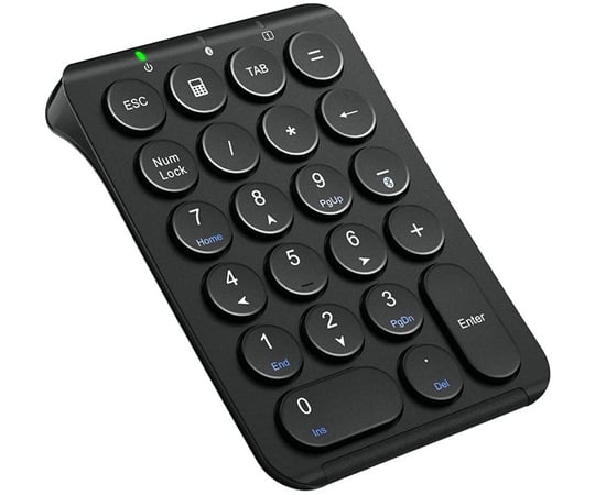 【便利なテンキー】Bluetooth5.1を採用し、遅延のない作業が可能です。一度ペアリングすれば次回以降は自動的に接続されます。本製品はtabなどのキーを搭載しているため、Excelやスプレッドシートなどを使用する際、格段に作業効率が上が...
