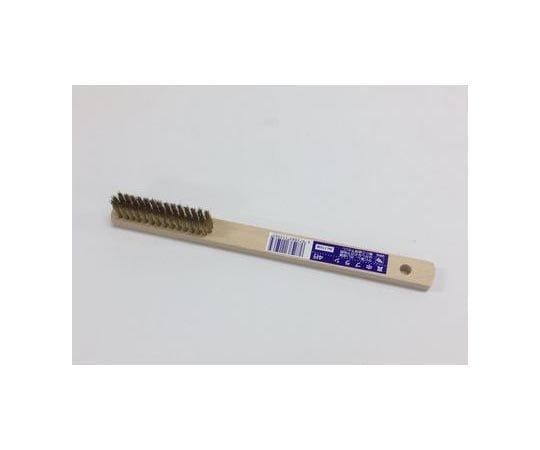 木目出し・ツヤ出し用真鍮ブラシ。サイズ(幅×高さ×奥行)：18×23×235mm重量：35g材質：真鍮タイプ：4行用途：研磨作業用原産国：日本荷姿サイズ：20×235×25mm　0.04kg[荷姿サイズについて]木目出し・ツヤ出し用真鍮ブラ...