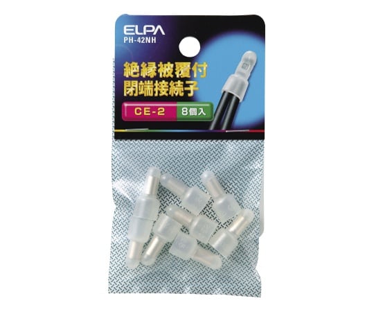 CE-2全長：21.0mm適合電線範囲：より線1.0〜3.0mm2入数：8荷姿サイズ：60×110×10mm　0.01kg[荷姿サイズについて]CE-2全長：21.0mm適合電線範囲：より線1.0〜3.0mm2入数：8荷姿サイズ：60×11...