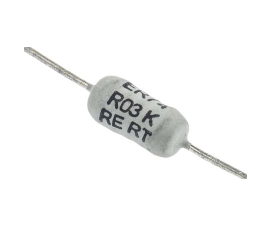 ER74シリーズ、2.5W、アキシャルERシリーズは高い電力損失のシリコンコーティング抵抗器です特別なパルス型に対応　大半の溶剤に耐性入数：1袋（5個入）抵抗：30mΩ定格電力：3W許容差：±10％テクノロジー：巻線シリーズ：ER74ケース...
