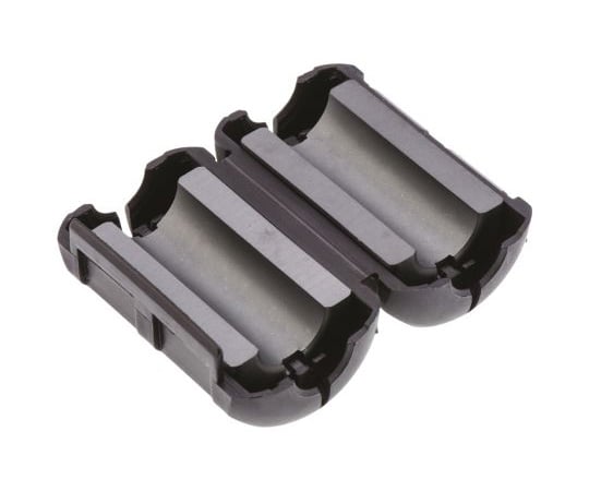 丸型ケーブル用スナップこれらのケーブルコアで、より線のコモンモードフィルタリング及び単一導体の差動モードフィルタリングが可能　UL　94-V0準拠のポリプロピレンケース　2000MHzまでの周波数を抑制　5.35〜25mm径の丸型ケーブルを...