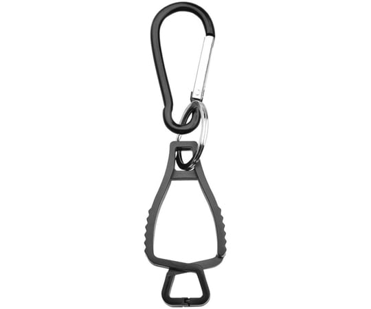 カラビナ式マルチホルダーです。グローブやタオルなどしっかりホールドします。カラビナをベルトループに通せば外れることはありません。色：ブラック全長（mm）：125重量（g）：20荷姿サイズ：60×120×20mm　0.03kg[荷姿サイズにつ...