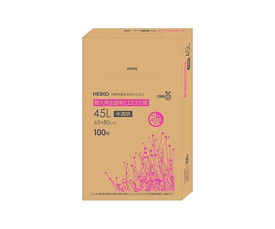 再生原料を40％配合したグリーン購入法適合商品です。廃棄されるはずのポリエチレンを原料に利用し、また、厚みを薄くすることでCO2の排出量を大幅に削減しております。再生原料を使用しているため、臭いを生じる場合がありますが品質には問題ありません...