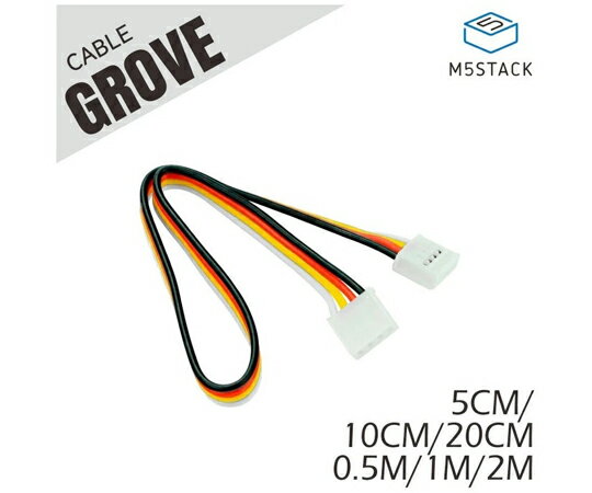 M5Stack用のGroveケーブルM5CoreとGrove規格の各種拡張ユニット、その他ボード/モジュール同士の接続に使用するケーブルです。5cmのケーブルが10本入っています。コネクタは、抜け防止のラッチがないタイプです。【資料】ドキュ...
