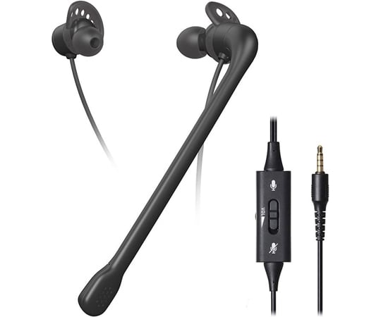 汎用性の高いφ3.5mm4極ステレオミニプラグ搭載相手にクリアな声を届けるノイズキャンセリングマイク内蔵人間工学に基づくエルゴノミック設計のイヤフィン＆イヤピース会議中に便利なインラインコントローラー付属使わないときは首に掛けておけるU型コ...