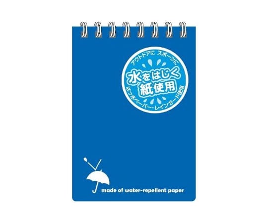 本文には水をはじく、撥水ペーパー使用。雨の日や湿気の多い場所でも安心してメモできます。キッチンやアウトドアなど様々な用途でお使いいただけます。サイズ：A7（105mmx74mm）罫内容：7mm罫×13行リング：ツインリング天綴じ枚数：40枚...