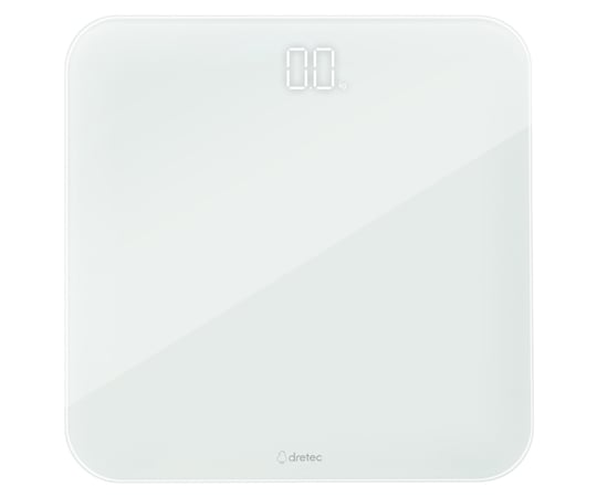 暗い場所でもよく見えるLED表示のガラス体重計のると自動で測定を開始しますのって安定する、ちょうどいい測定台サイズ（約幅26×奥行26cm）5kg以上100kg以下は100g単位、100kg超え150kg以下は200g単位で測定数値が安定後...