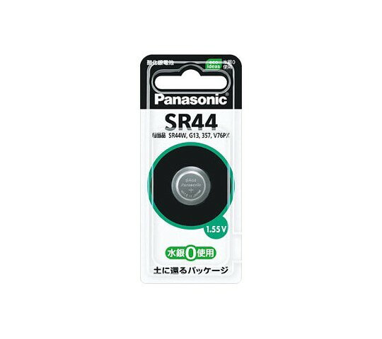 仕様 メーカー：パナソニック 1.55V ウォッチ、電子体温計、カメラ、電卓用 規格：SR44 直径×高さ（mm）：11.6×5.4 入数：1個仕様 メーカー：パナソニック 1.55V ウォッチ、電子体温計、カメラ、電卓用 規格：SR44 ...