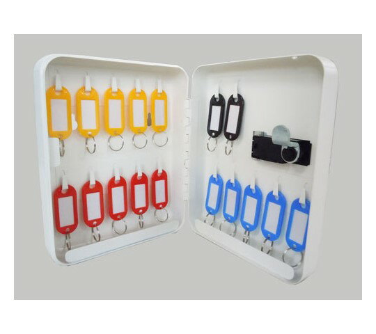 null材質：本体：スチールダイヤル部：ABS樹脂キーホルダー：ポリプロピレン ・設置場所：壁面取付式 ・3桁ダイヤル式、番号設定可能 ・キーハンガー数：17個 ・本体サイズ：155×60×195(H)mm ・重量：800g ・取付穴数：2...