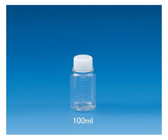特徴 0〜121℃の温度範囲で使用できます。 オートクレーブが可能です。仕様 容量：100mL 目安目盛(mL)：10 入数：1本 材質：本体／ポリカーボネート（PC）、キャップ／ポリプロピレン（PP）、パッキン／シリコン 使用温度範囲：0...