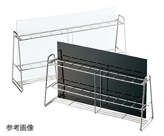 仕様 材質：フレーム部／ステンレス（SUS304）、背板部／PVC（塩化ビニル樹脂） 立て数：10本 型番：SS30-10H 適用：100mL用 穴径×高さ（mm）：32×155仕様 材質：フレーム部／ステンレス（SUS304）、背板部／P...