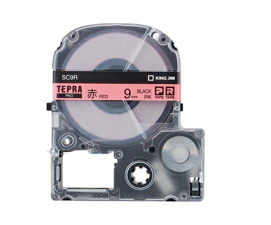 仕様 長さ：8m 型番：SC9R 幅：9mm テープ色：レッド 文字色：黒仕様 長さ：8m 型番：SC9R 幅：9mm テープ色：レッド 文字色：黒