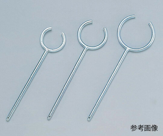 特徴 各種ムックやクランプと組み合わせてガラス器具や漏斗の下側の支えや受けに使用します。仕様 材質：鉄（ユニクロムメッキ） 型番：R18 リング内径（φmm）：180 柄径×長さ（mm）：φ9×240特徴 各種ムックやクランプと組み合わせて...