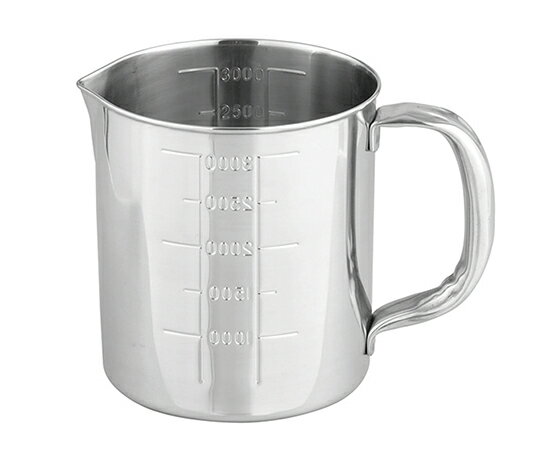 仕様 容量：3L 外寸法：φ158×177mm 一目盛：500mL 手付き ハンドル形状：パイプ 材質：ステンレス（SUS304） ※サイズはビーカー口を含まないサイズです。仕様 容量：3L 外寸法：φ158×177mm 一目盛：500mL...