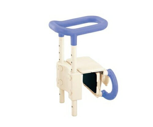 ループ形状のグリップで、洗い場での動作補助に使用できます。 ・浴槽や利用者に合わせて、グリップの高さ調節が可能です。型番：UST-130 ・色：ブルー ・幅×奥行×高さ（mm）：200×270〜330×370〜390 ・浴槽から手すり部高さ...