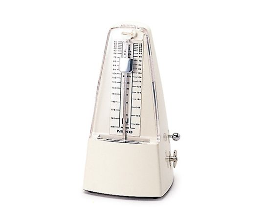 特徴 振り子式のため、視覚的にテンポを確認することができます。仕様 色：アイボリー テンポ範囲：毎分40回〜毎分208回 拍子ベル音：2・3・4・6拍子 サイズ：110×117×207mm 重量：486g クリア目盛カバー付き特徴 振り子式...