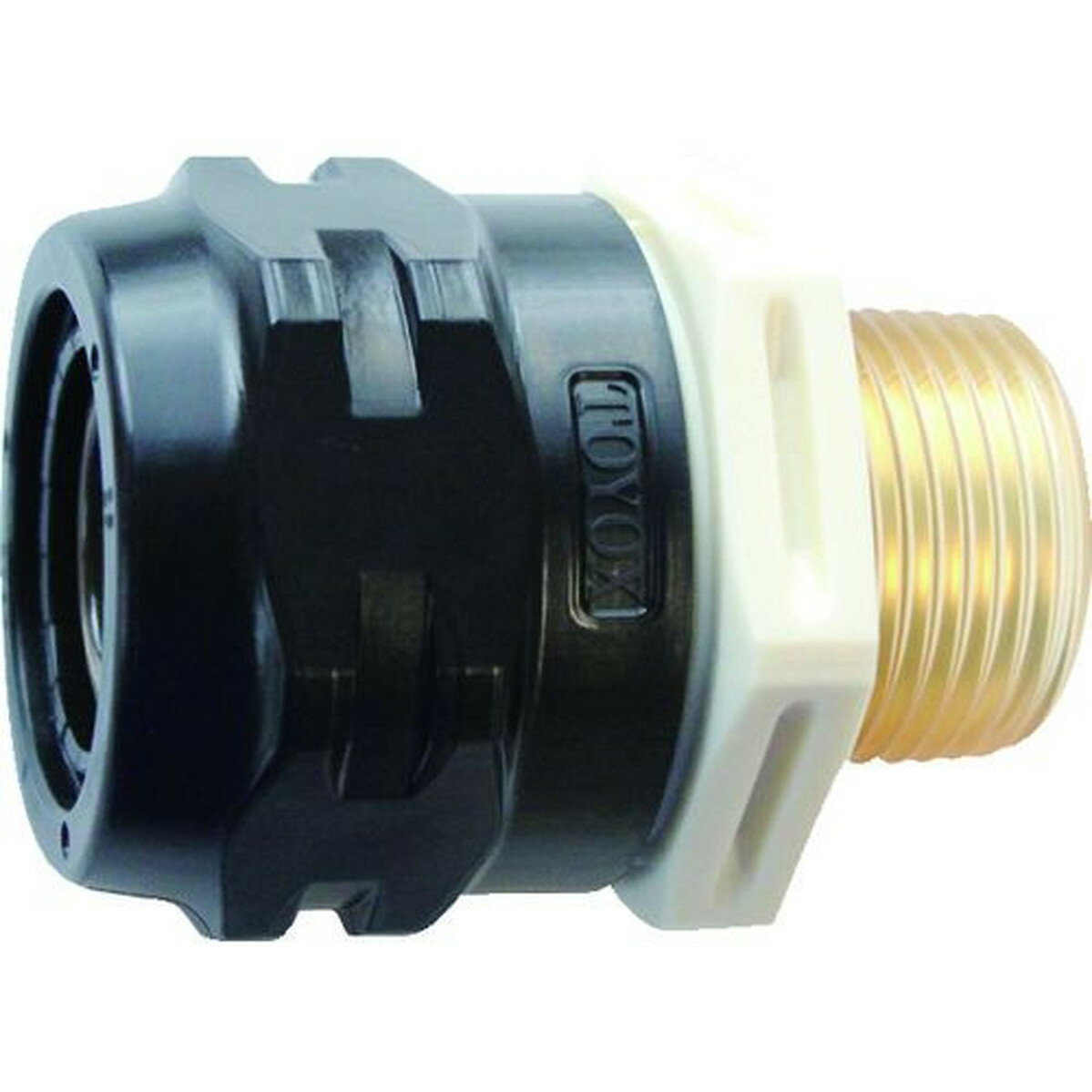 特長:●トヨックスホース（トヨシリコーンシリーズ除く）専用継手（ねじ）です。●耐薬品性（酸、アルカリ）に優れます。●金属イオンの溶出が少ないです。●ホース抜け、漏れがないため生産トラブルを低減できます。●締め切るだけの簡単施工で作業標準化と...