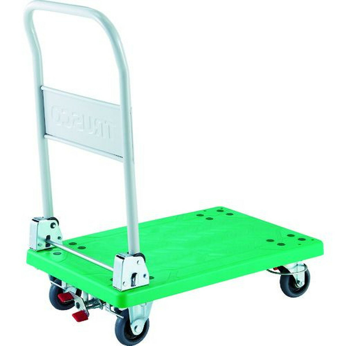 特長:●リング状の金具で自在キャスターの回転だけでなく旋回も固定します。●堅牢なリブ構造で耐久性に優れた樹脂台車です。●再生ポリプロピレン樹脂を使用し環境に配慮した台車です。●台車での小口荷物の集荷、配達用として便利です。●タイヤ痕の付きに...