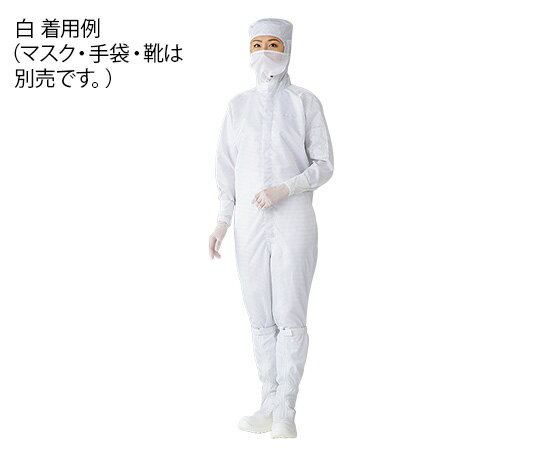 導電糸を格子状に編み込んでおり、制電環境に適しています。 ・素材発塵が少ないウェアです。材質：導電糸入りポリエステル100％（グリッドタイプ） ・表面抵抗：10^5〜10^9Ω/□ ・左腕ペン挿し付き ・袖・腰ゴム入り ・マスク取り付け用面...