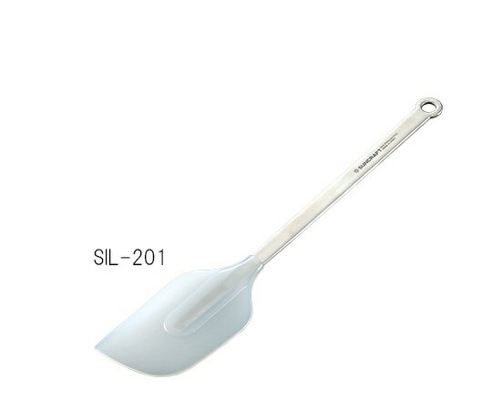特徴 耐熱、耐薬品性に優れたシリコンヘラです。仕様 材質：ヘラ／シリコンゴム、 柄／ステンレス（SUS304） 耐熱温度：220℃ 耐冷温度：-50℃ ヘラ幅×全長(mm)：52×290 色：白 型番：SIL-201特徴 耐熱、耐薬品性に優...