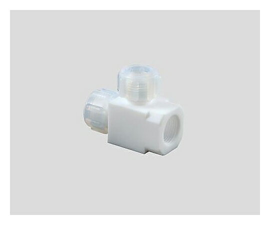 特徴 側面1ヵ所がネジ接続で、その他がチューブ接続のT字継手です。仕様 材質：本体／PTFE（四フッ化エチレン）、袋ナット／PFA（フッ素樹脂） メネジ 適合チューブ外径（φmm）：6 接続ネジ：R1/4 型番：AF-HJT26特徴 側面1...