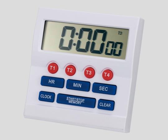仕様 最大設定時間：99時間59分59秒 最小設定時間：1秒 カウントダウン/アップ・メモリー・時計機能付き 電源：単4乾電池×1個（テスト用付属） サイズ：80×85×30mm 重量：約86g マグネット、クリップ、スタンド付き 型番：T...