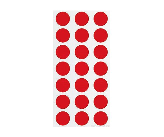 特徴 低温冷凍での長期保管や色分けに適しています。仕様 ドットサイズ（mm）：Φ19 色：赤 入数：1袋（21ドット×20シート入） 使用温度範囲：-80〜+110℃ シートサイズ：レターサイズ（215.9×279.4mm）特徴 低温冷凍で...