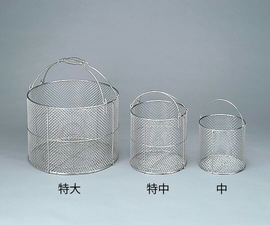 仕様 SS430丸カゴ 材質：ステンレス（SUS304） 網目：5.5mm 外枠線径：φ2.2mm 網線径：φ0.95mm 型番：特大 サイズ（mm）：φ400×300 持ち手数：2 タイプ：丸型 ※取手のスプリングが付属しています。仕様 ...