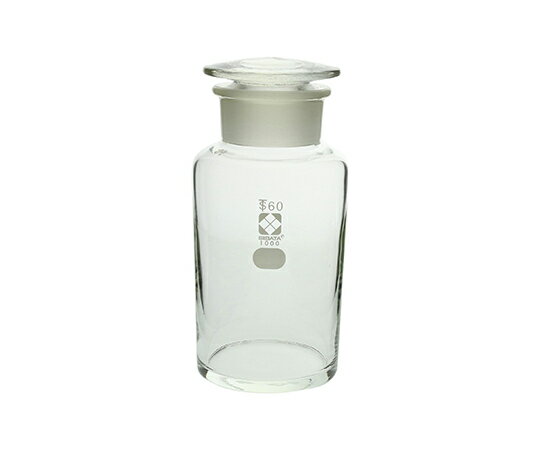 仕様 コード番号：017070-1000A 材質：本体・フタ／硼珪酸ガラス 色：白色 容量：1000mL 口内径：60mm 底外径×高さ：φ100×200mm ※栓が共通摺合せですので、栓・本体とも互換性があります。 入数：1本 ケース入数...
