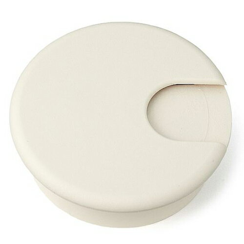 [色]クリーム[材料]ABS樹脂[サイズ]D:70、D1:60、B:22、d:60[質量]13.7g[特徴]・蓋を回転させて、配線を通す口を開け閉めできます。・コードやケーブルを通さない場合は蓋を閉じておけます。・蓋を外すと、口径をさらに大...