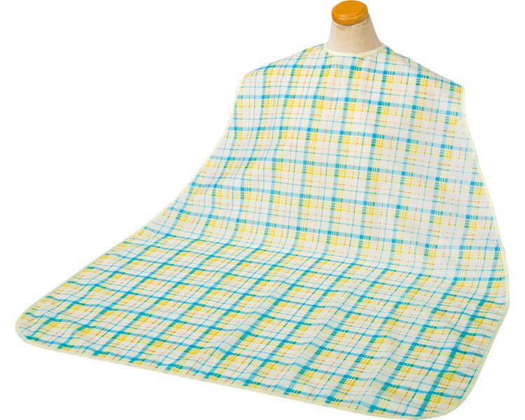 食事関連 食事用エプロン ・ビッグサイズで、食べこぼしが座面に落ちるのを防ぎます。・ひじ掛けに固定できるから、座面の汚れを防ぎます。・食器トレーもおける幅広サイズ。・汚れがつきにくくおとしやすい。 ●サイズ／幅82×丈115cm、首下：95...