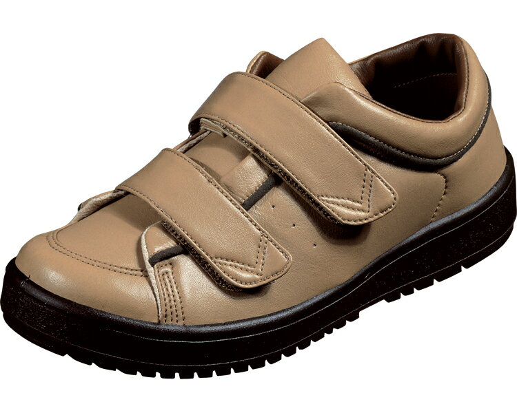 歩行関連 シューズ ・装具対応のリハビリシューズ。履き口を大きく広げられるので、装具を付けていても着脱が楽です。 ●サイズ／22.0〜26.0cm（1.0cmきざみ）、ワイズ：3E（中敷外すと5E）●重さ／305g（片足23.0cm）●材質...