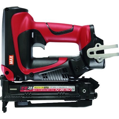 特長:●ホース不要、コンプ不要の1025Jステープルまで使用できる充電式タッカです。 用途:●下地材、薄ベニヤ、合板、角材（杉・松等）留付け。 仕様:●高さ(mm)：221●幅(mm)：80●全長(mm)：233●適合ステープル肩幅×長さ(...