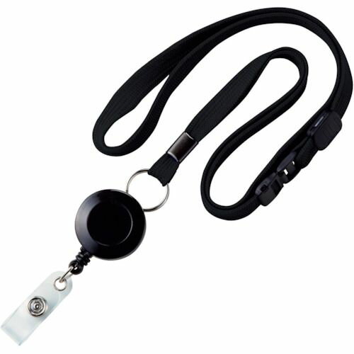 仕様:●色：黒●縦(mm)：545●横(mm)：32.5 仕様2:●1本●紐サイズ：長さ約90cm/幅約10mm●リール長さ：最長約60cm●安全装置、長さ調整付●GNPエコ商品ねっと掲載品 材質／仕上:●紐：再生PET仕様:●色：黒●縦(...