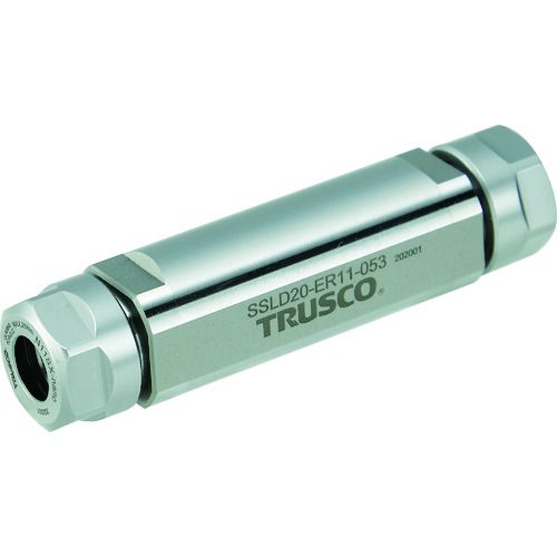 特長:●一本のホルダでメイン主軸とサブ主軸の両側のワークを加工できる両頭コレットホルダです。●ナットはER（六角・ひっかけ）タイプです。 仕様:●シャンク径：25●外径(mm)：ナット径19●全長(mm)：112●全長L1(mm)：82●全...